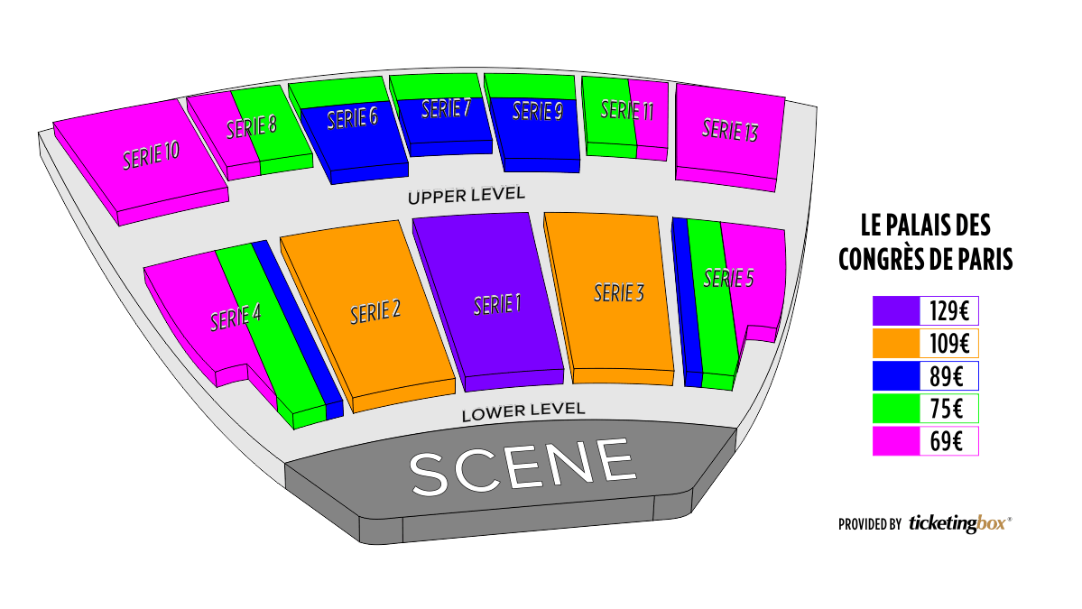 Paris Palais des Congrès de Paris Seating Chart () Paris Palais des Congrès de Paris Seating Chart ()